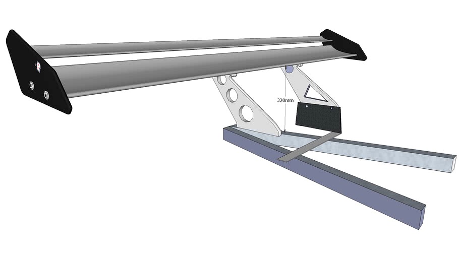 Formula Supercar Rear Wing 3d model
