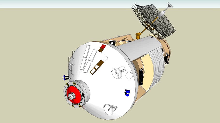 Priroda module (MIR) 3d model