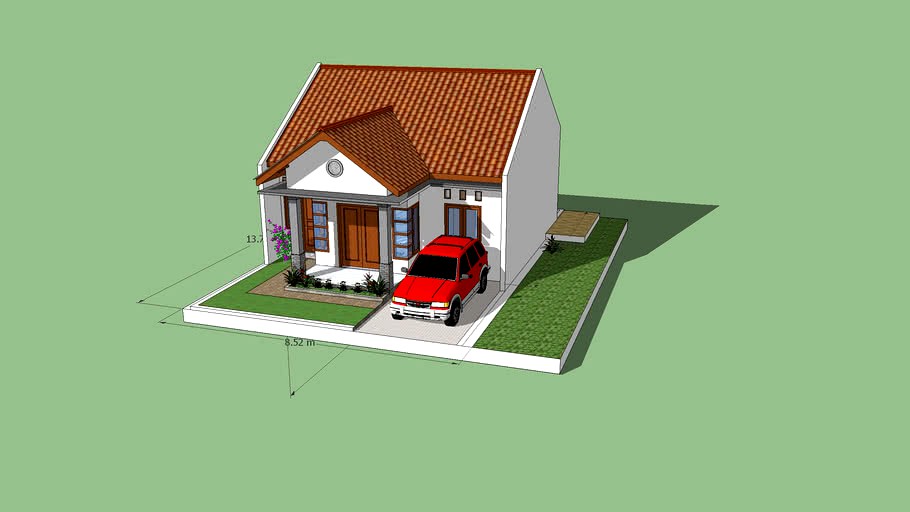 rumah contoh 3d model