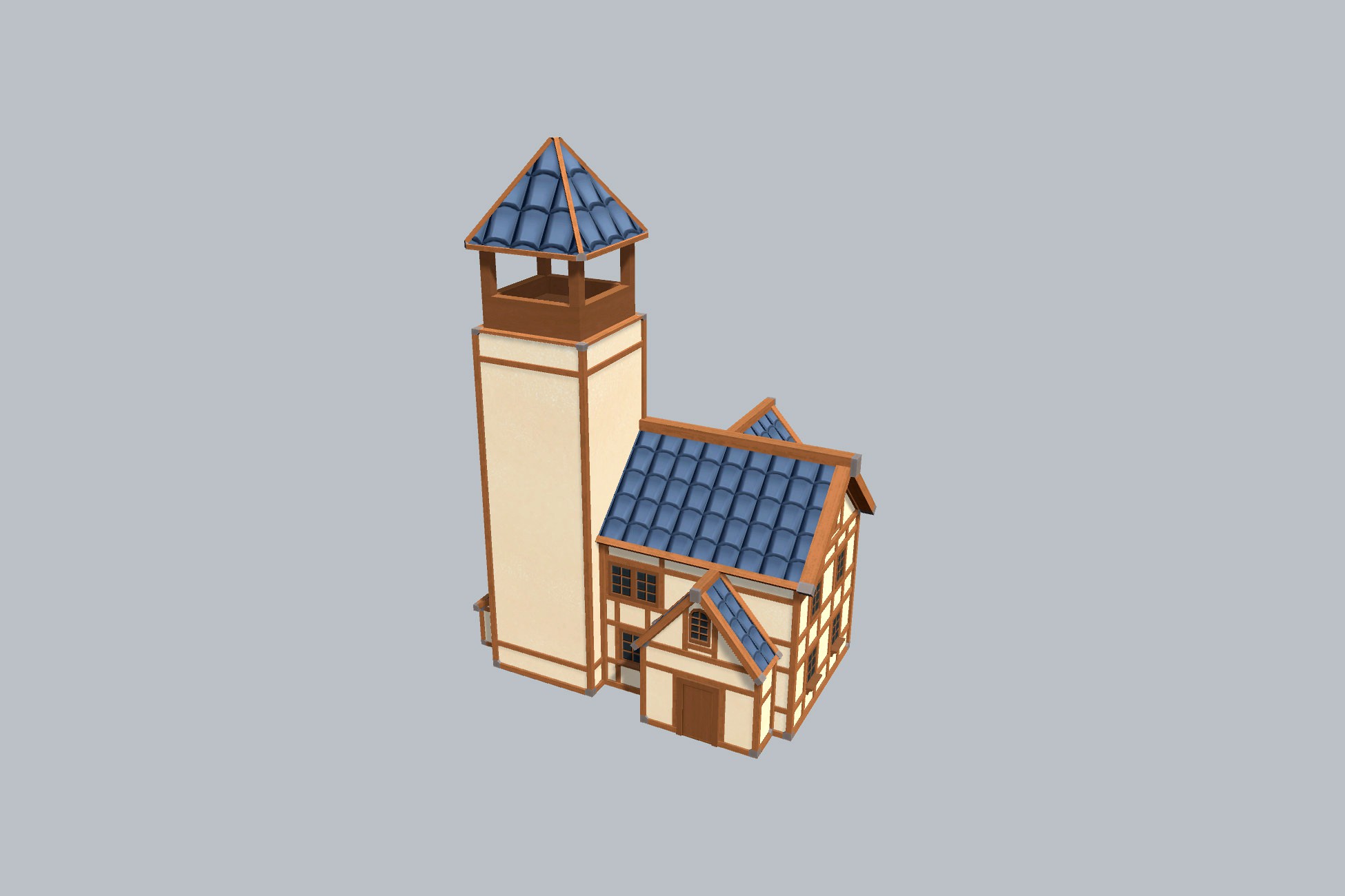Stylized Medieval Buildings 3d model