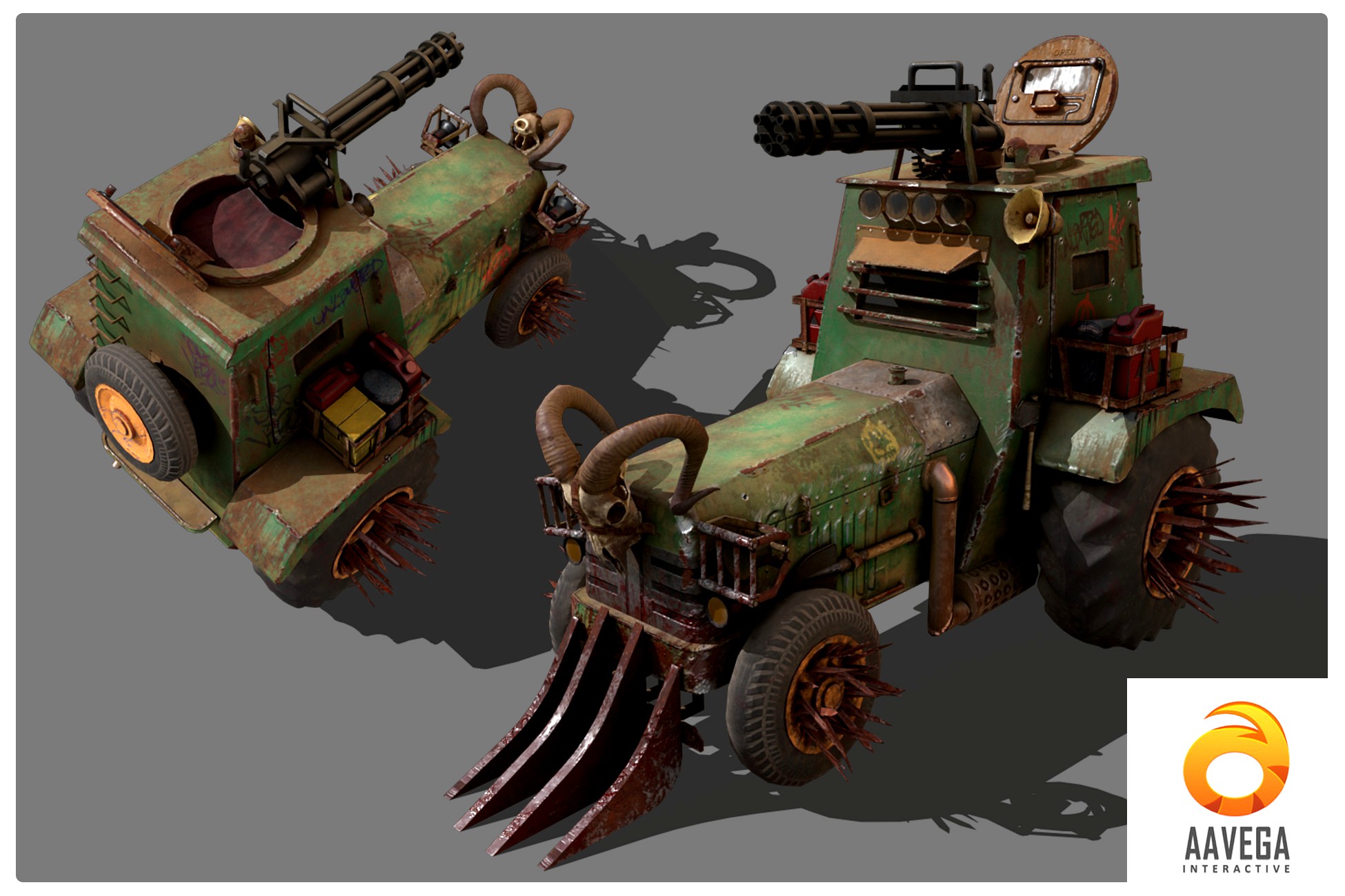 Zombie Apocalypse Tractor 3d model