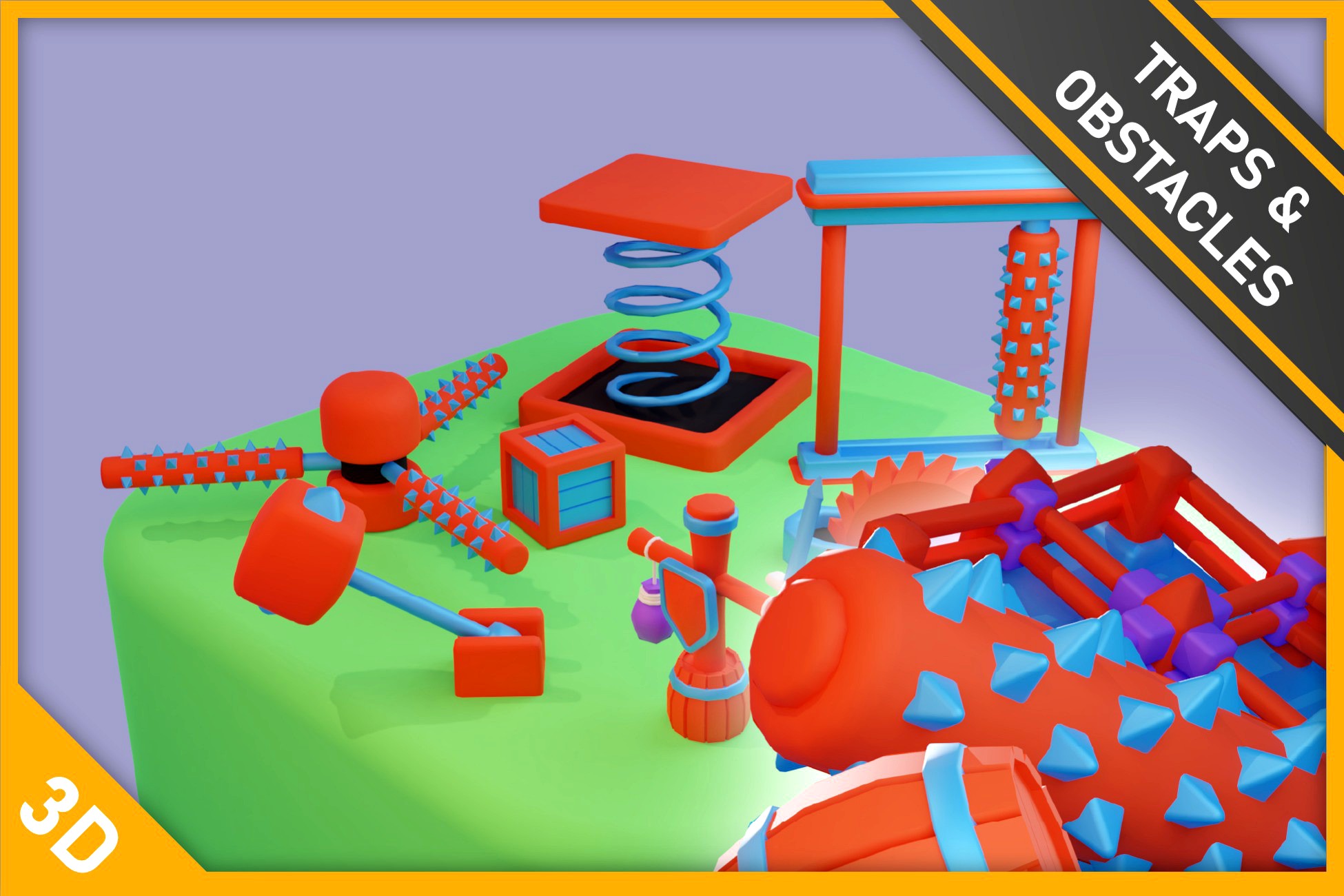 Traps and Obstacles Pack 3d model