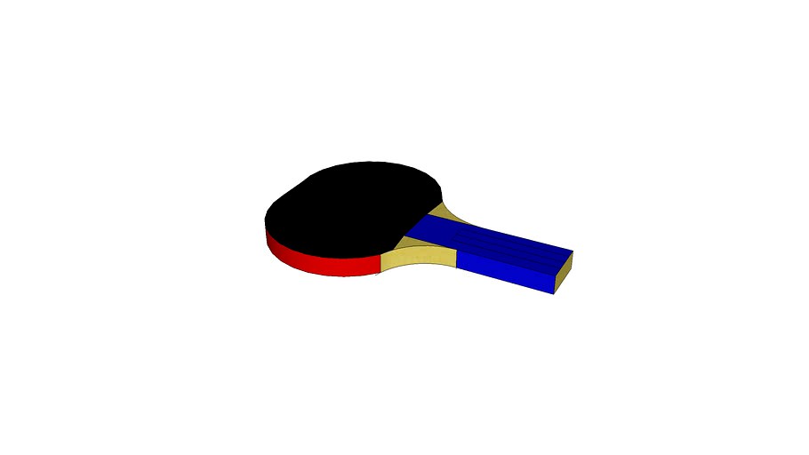 Ping-Pong Racket (Table Tennis Racket) 3d model