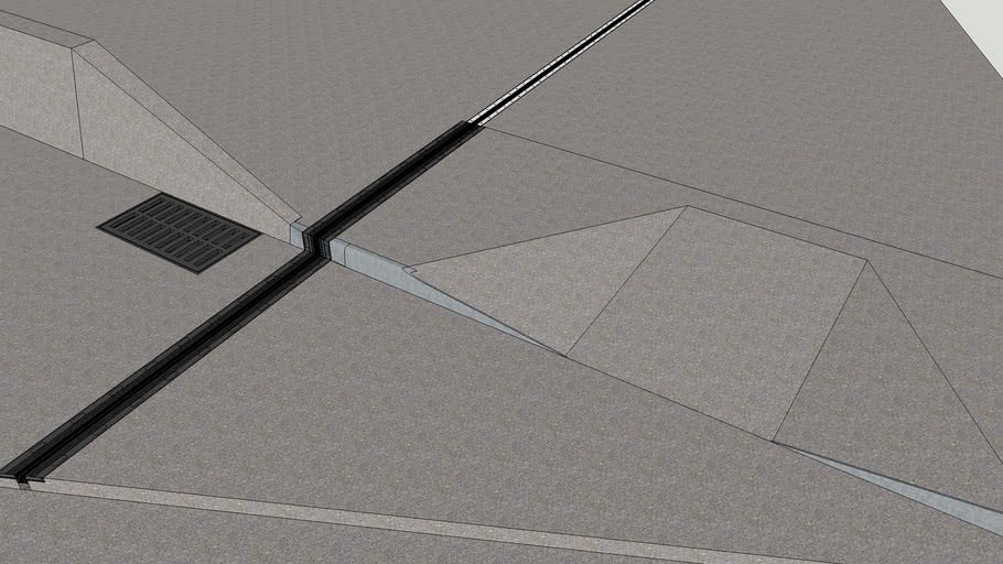 Expansion Joint at Scupper, Barrier, HC Ramp 3d model