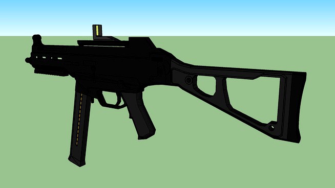 hk ump 45 red dot sight 3d model