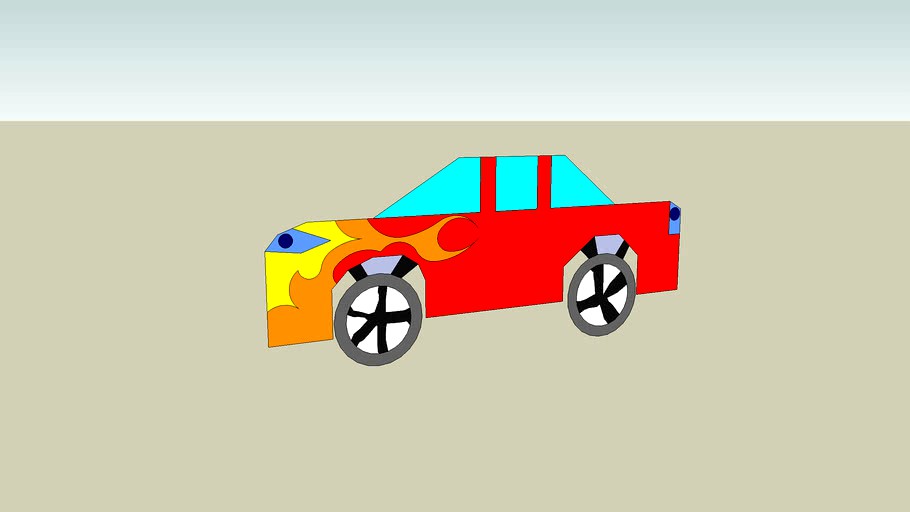 2D car 3d model