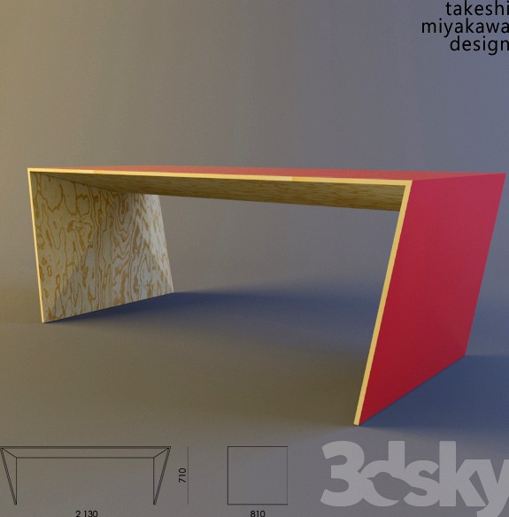 Takeshi Miyakawa / wedge table 3d model