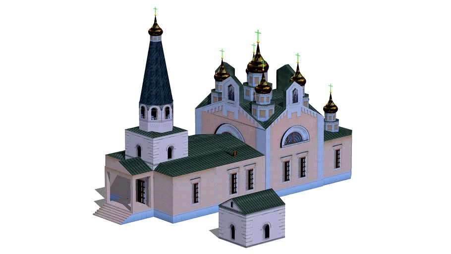 Yakutsk Cathedral,Russia 3d model
