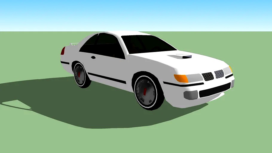 vehicles- 2 door low poly car 3d model