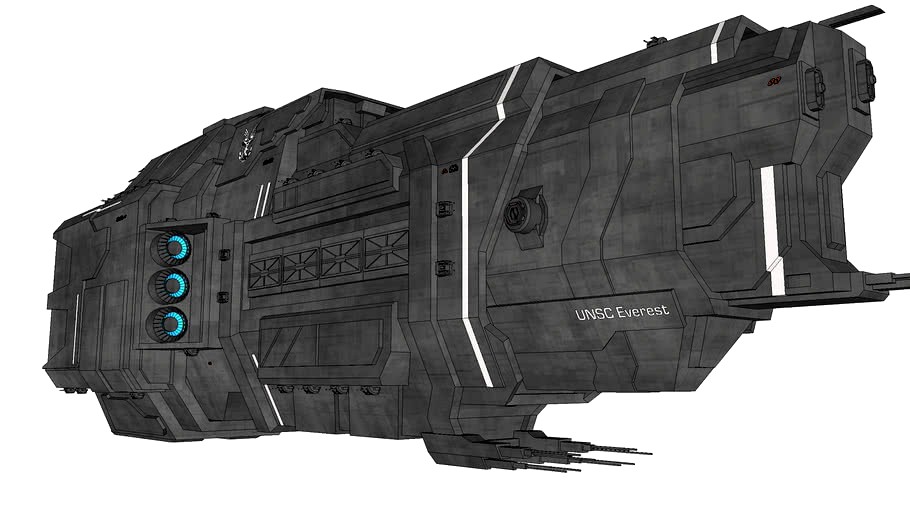 UNSC Valiant-Class Super-Heavy Cruiser 3d model