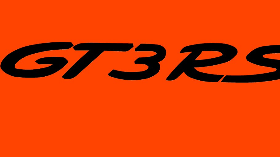 porsche 911 GT3 RS logo for the bonnit 3d model