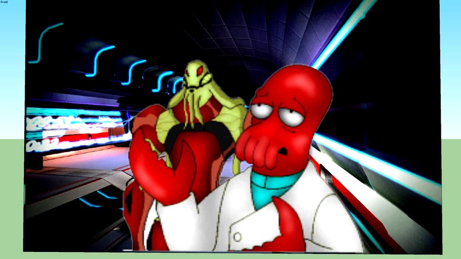 Zoidberg with Myaxx 3d model