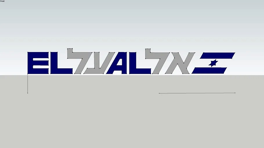 EL AL 2000's logo ( for Aircraft) 2d 3d model