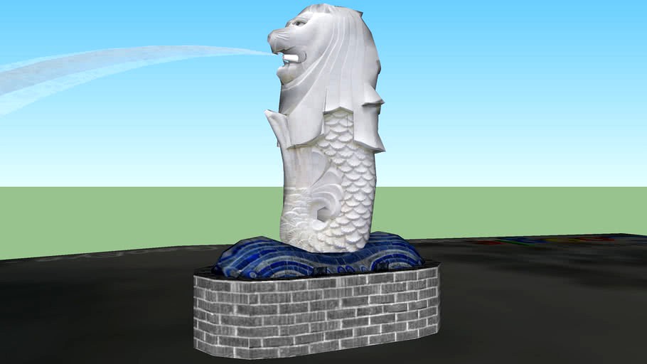 Merlion 鱼尾狮 (Singapore) 3d model