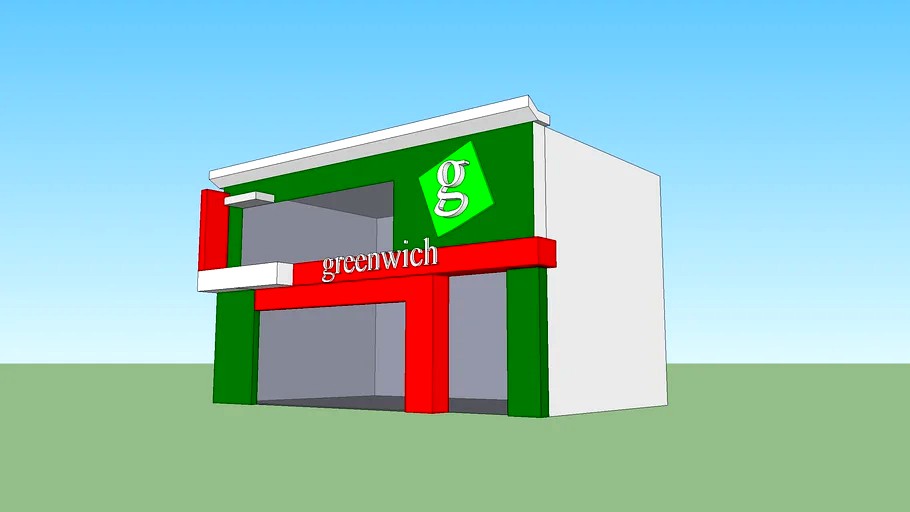 Greenwich Pizza Branch 3d model