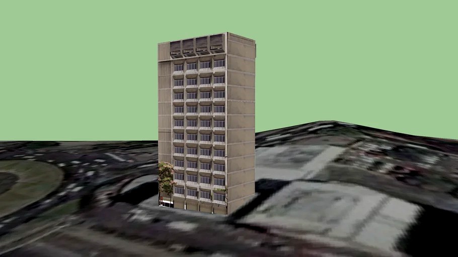 Edificio Seniat, Plaza Venezuela. 3d model