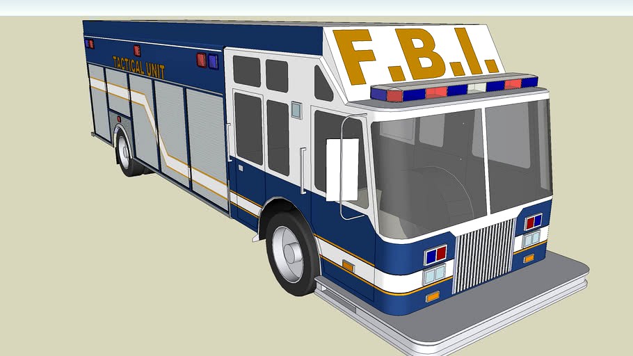 FBI TACTICAL UNIT TRUCK 3d model