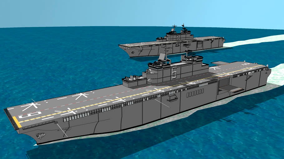 USS WASP-class assault ship アメリカ海軍 ワスプ級強襲揚陸艦 3d model