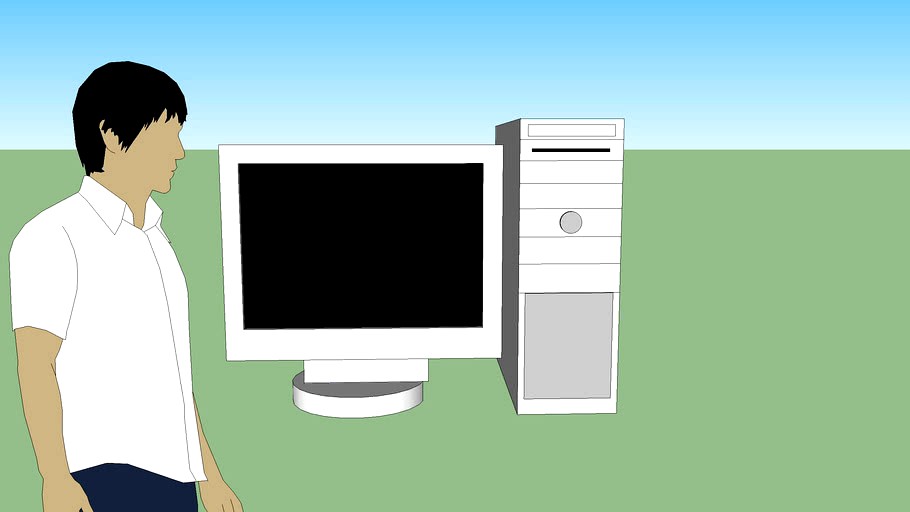 Windows 98 computer 3d model