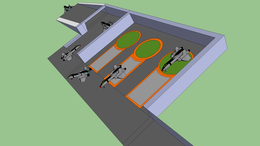 TDFcarriar flight deck 3d model