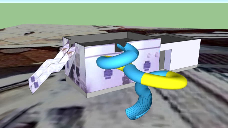 Ocean Walk Resort - Pool Slide & Restrooms 3d model