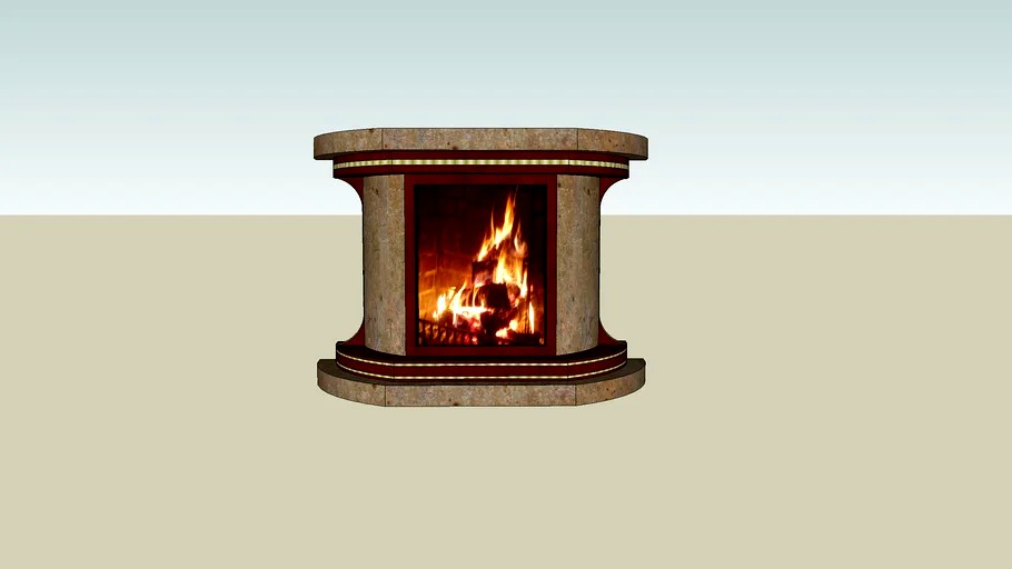 Fireplace #2 3d model