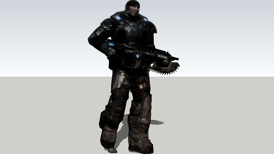 2D Marcus Fenix 3d model