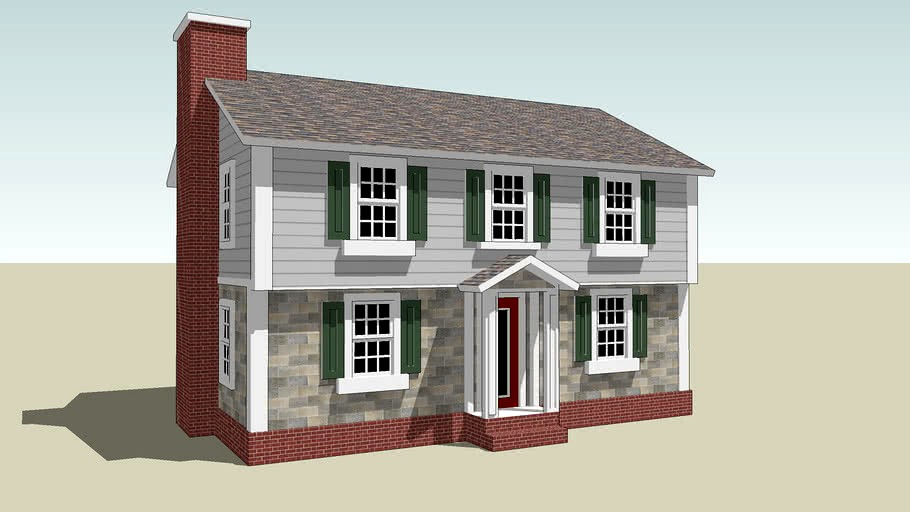 Classic Colonial 3d model