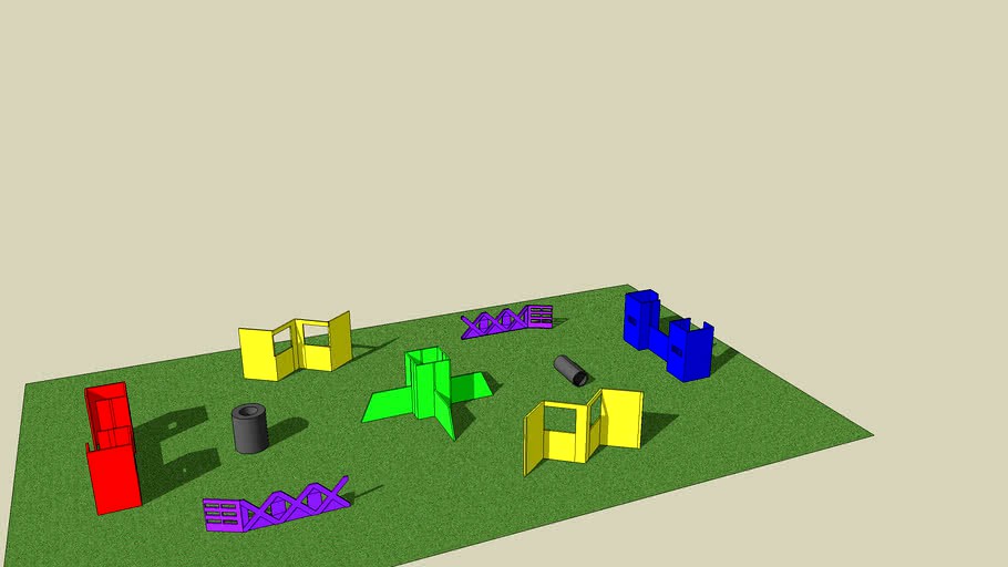 a-dz airsoft field floor plan 3d model
