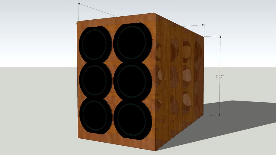 LS6 woofer enclosure 3d model