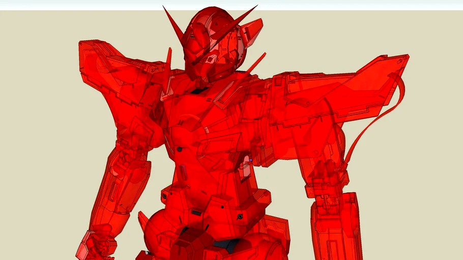 Red Gundam Exia 3d model