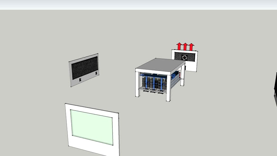 Ikea Lack Server Rack 3d model