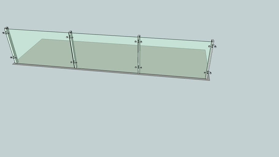 Glass Railing Spider 3d model
