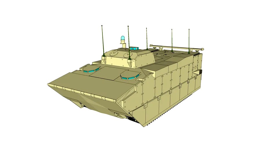 USMC - Expeditionary Fighting Vehicle - Command and Control 3d model