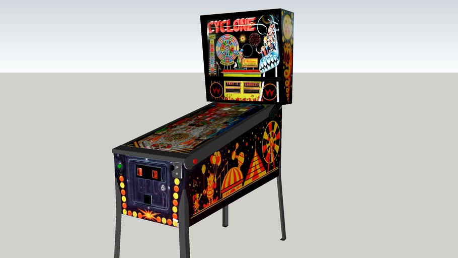 Cyclone pinball machine 3d model