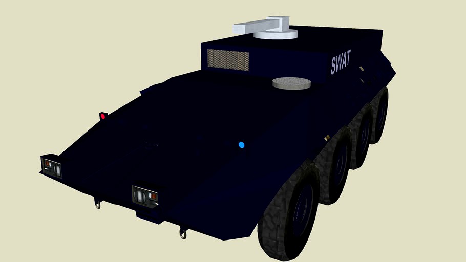 L.A.P.D. SWAT ARMOURED TANK 3d model