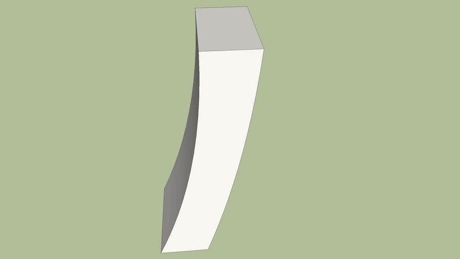 Leaning curved building 3d model