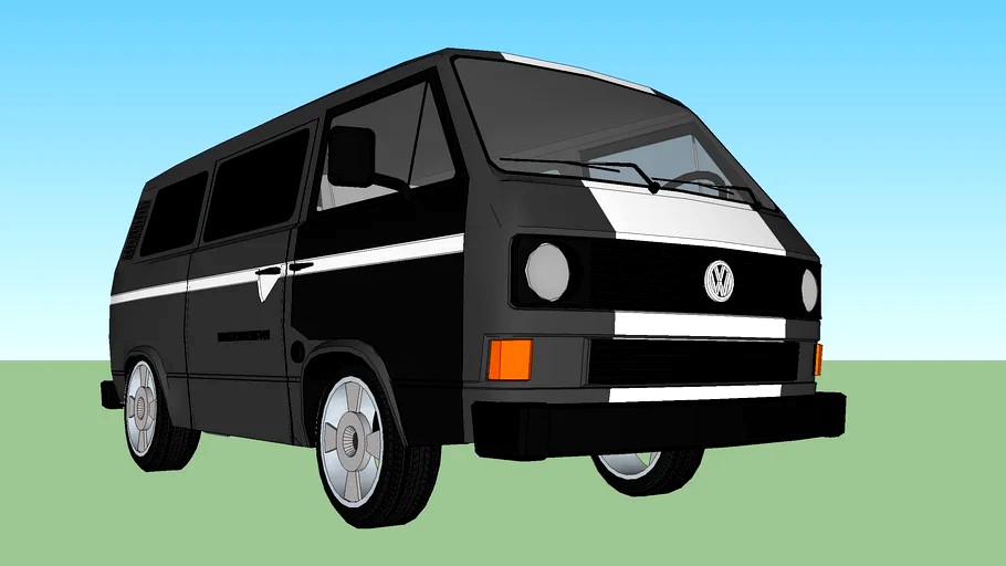 Modified VW Transporter T3 3d model