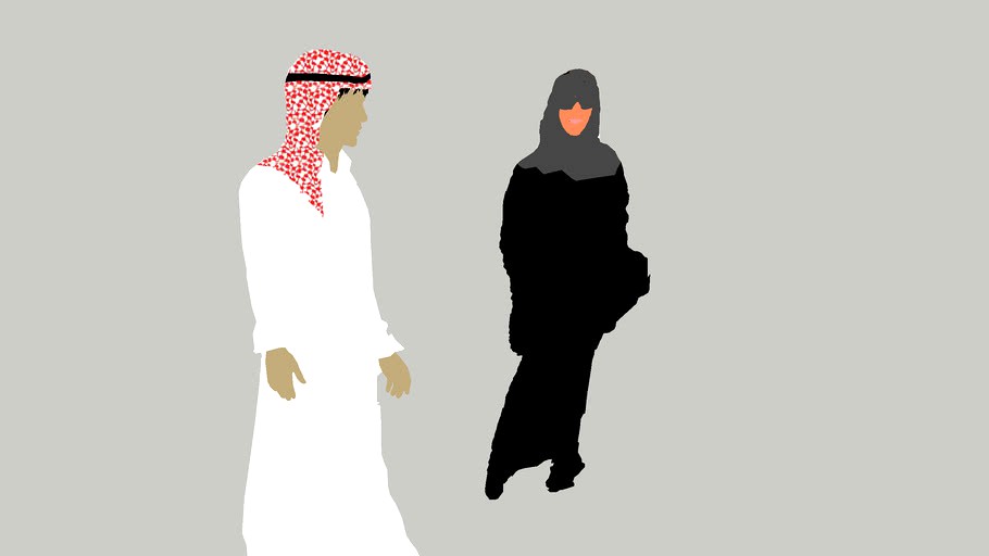 Saudi People 3d model