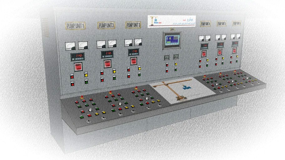 Control desk pump HMI siemens 3d model