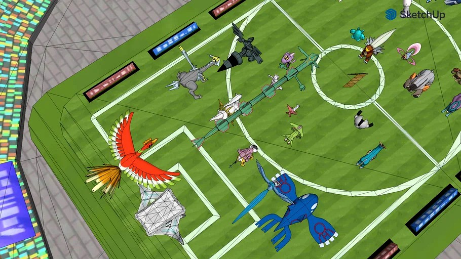 Legendary Pokemon Arena 3d model