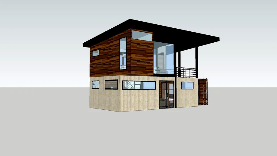 Shipping Container home - 1st attempt at sketchup 3d model