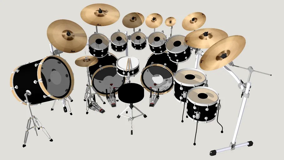 Drum set 3d model