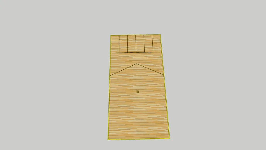 Boccia Court Wooden (simple) 3d model