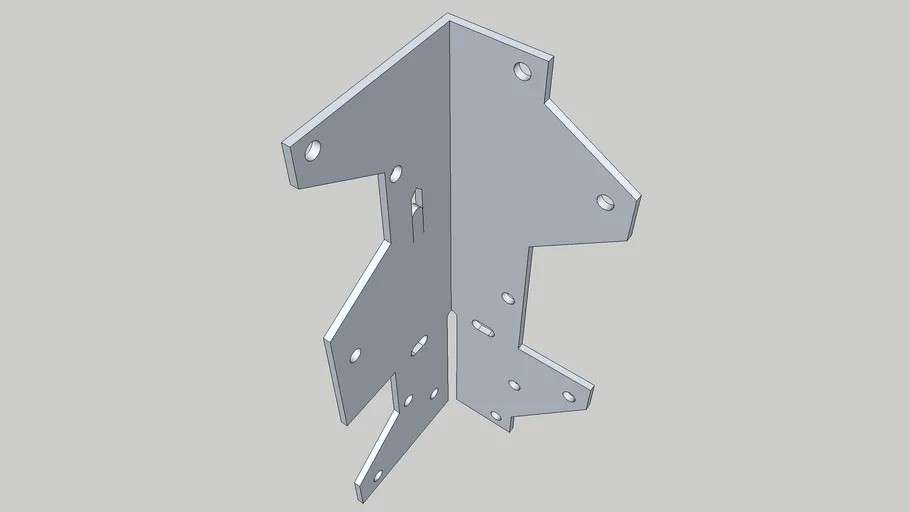 Simpson Strong Tie #A35 Steel Framing Angle (larger) 3d model