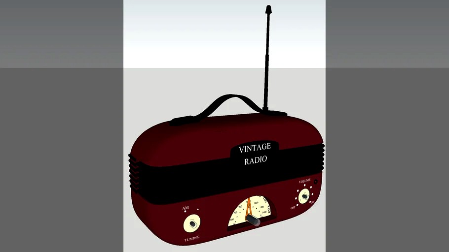 Vintage Radio 3d model