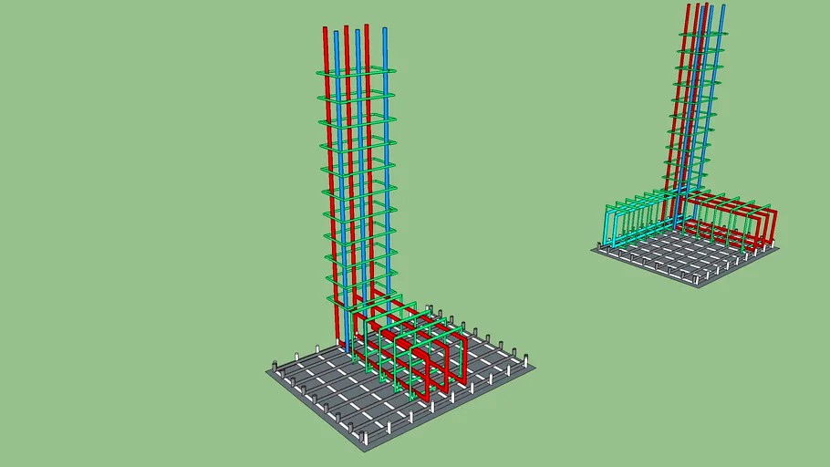 RCC Column 3d model