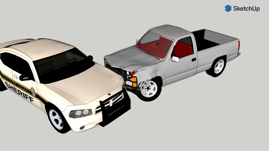 car crash 3d model