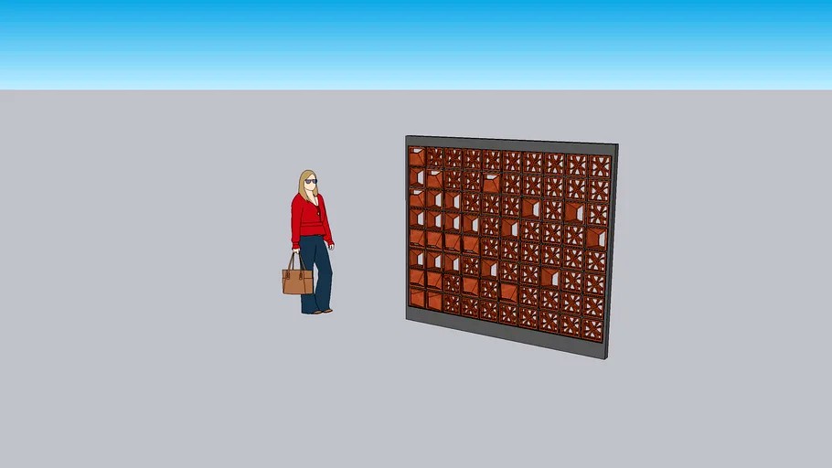 Terracotta Jally Window 3d model