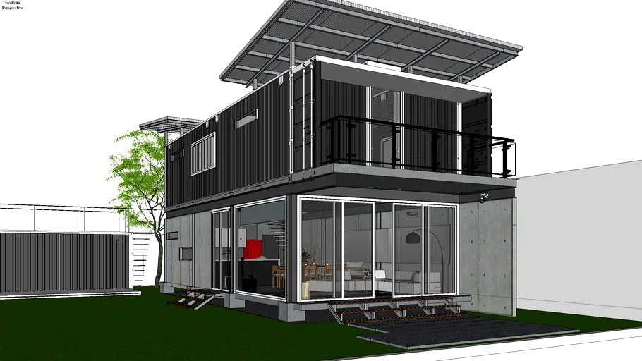 CONTAINER VAN HOUSE DESIGN 3d model
